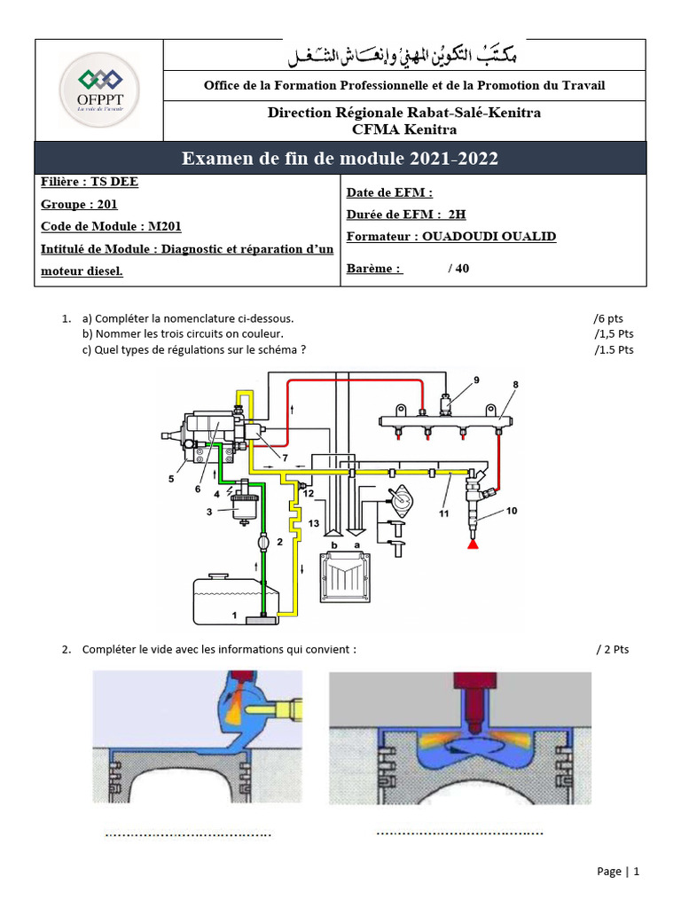 Efm m201 Moteur Diesel PDF Free | PDF | Injection (moteur) | Moteur diesel