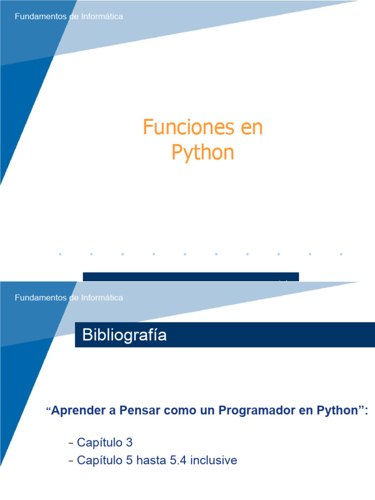 Modulo3 Funciones | Descargar gratis PDF | Python (lenguaje de programación) | Desarrollo de ...