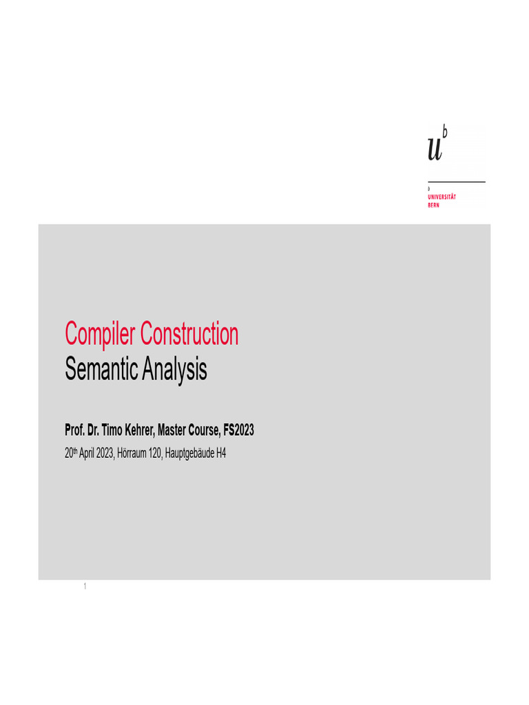 Understanding Semantic Analysis in Compilers | PDF | Scope (Computer ...