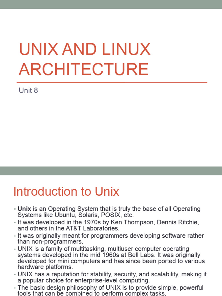Unix-Linux Architecture | Download Free PDF | Unix | Process (Computing)