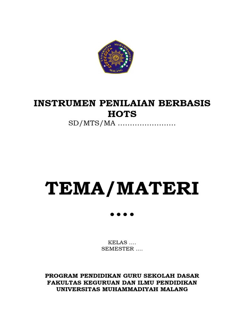 Template Instrumen Penilaian | PDF