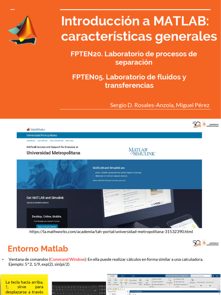 Guía Básica de MATLAB para Estudiantes | PDF | Sistema de coordenadas ...