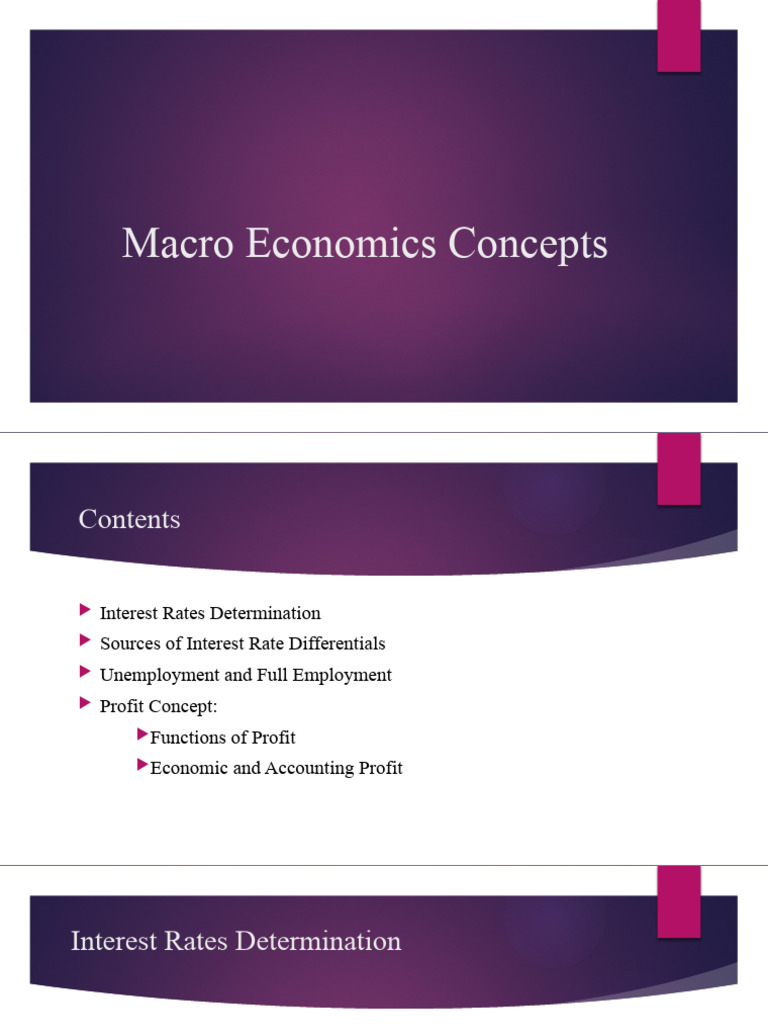 Macro Economics Concepts | PDF | Unemployment | Interest Rates