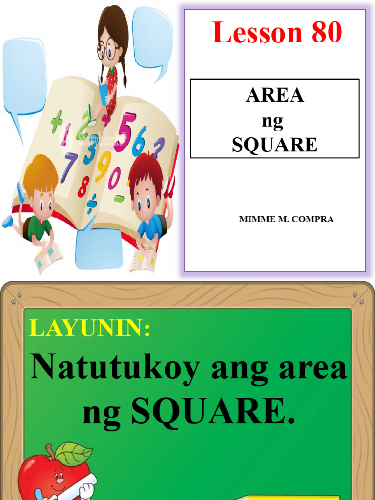 Area of A Square (Grade Three Lesson. Quarter 4) | PDF