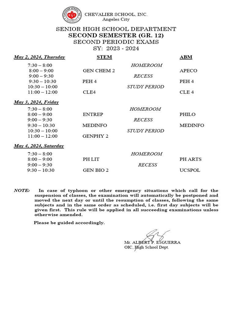 Periodic Exam Gr. 12 | PDF