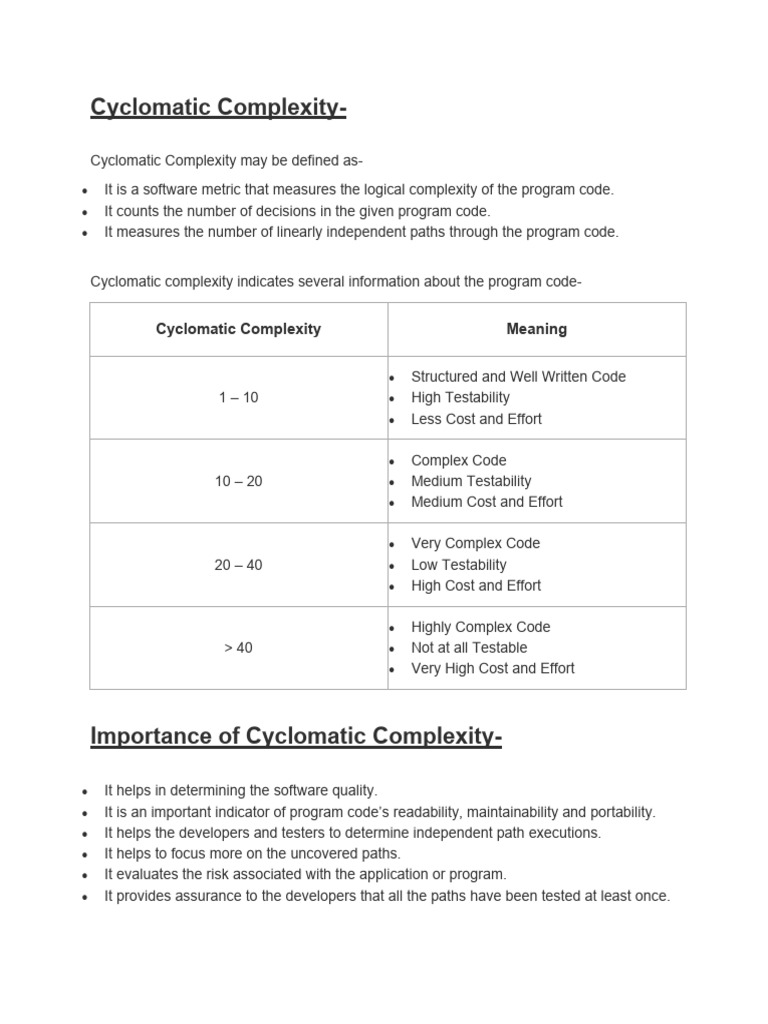 Cyclomatic Complexity | PDF | Theoretical Computer Science | Software ... Cyclomatic Complexity | PDF | Theoretical Computer Science | Software ...