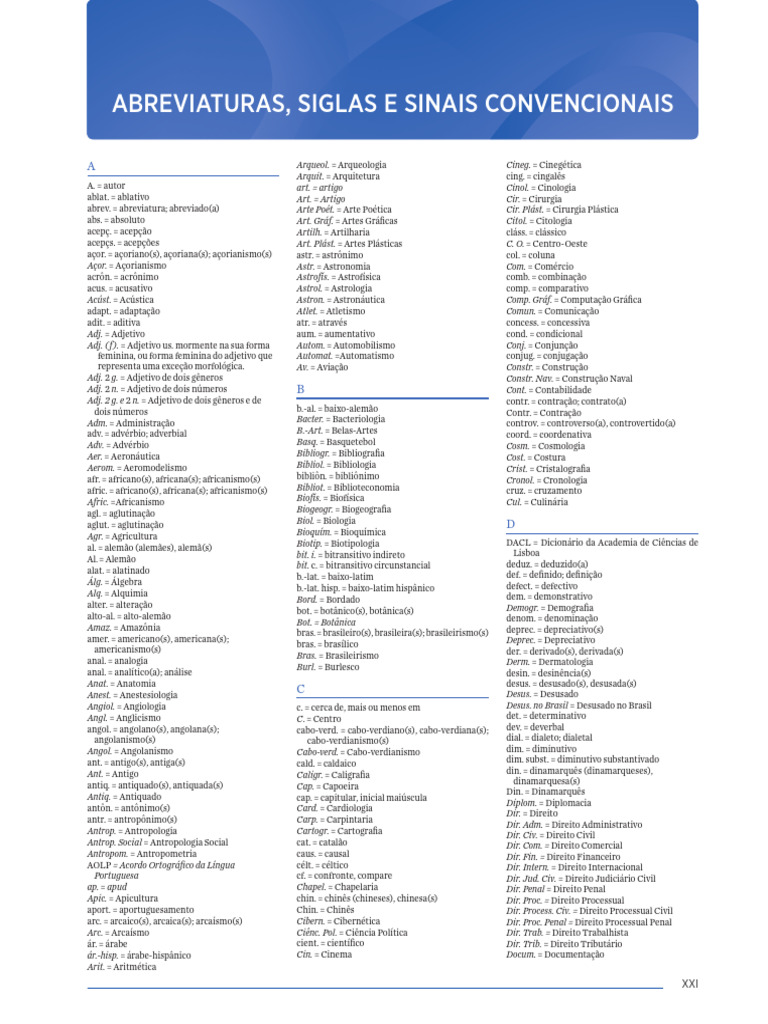 Abreviaturas Siglas Sinais | PDF | Linguística