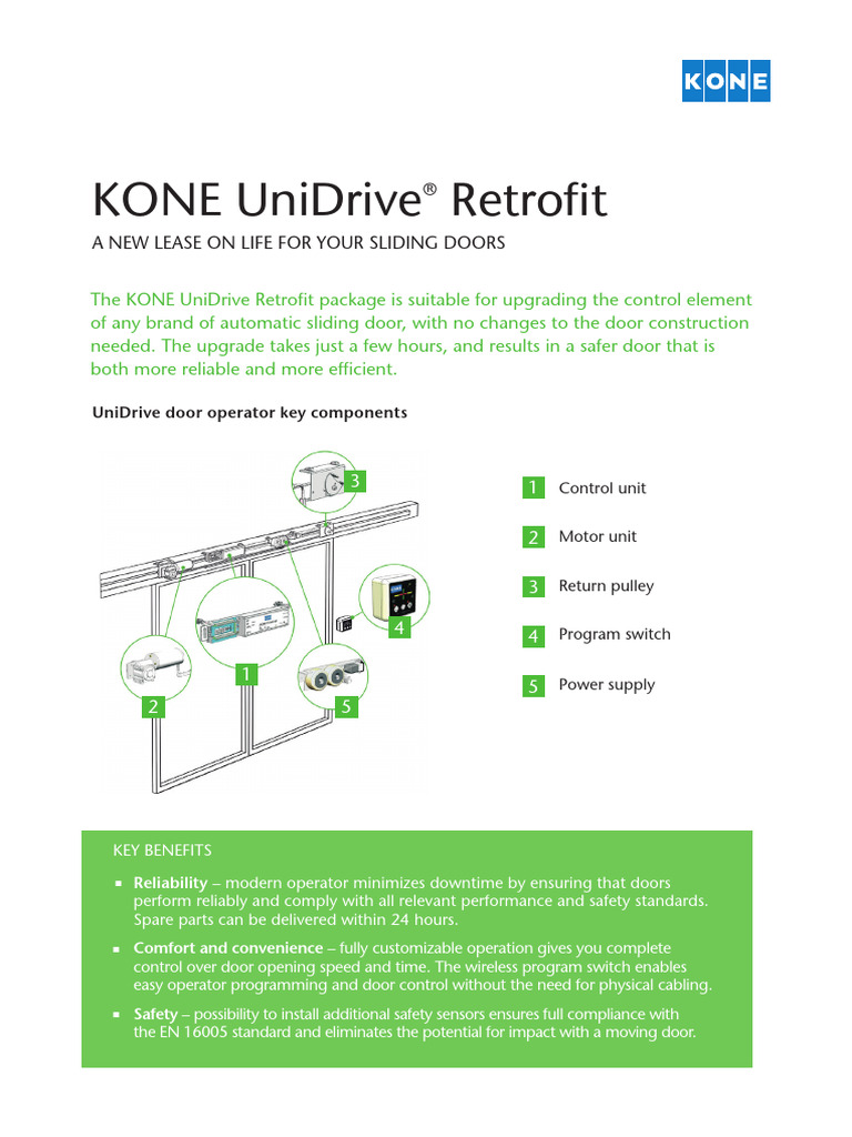 Leaflet Kone Unidrive Retrofit Package Tcm45 18996 | PDF | Technology ...