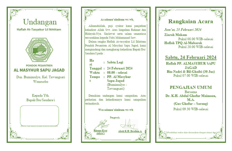 Undangan Haflah 2024 | PDF
