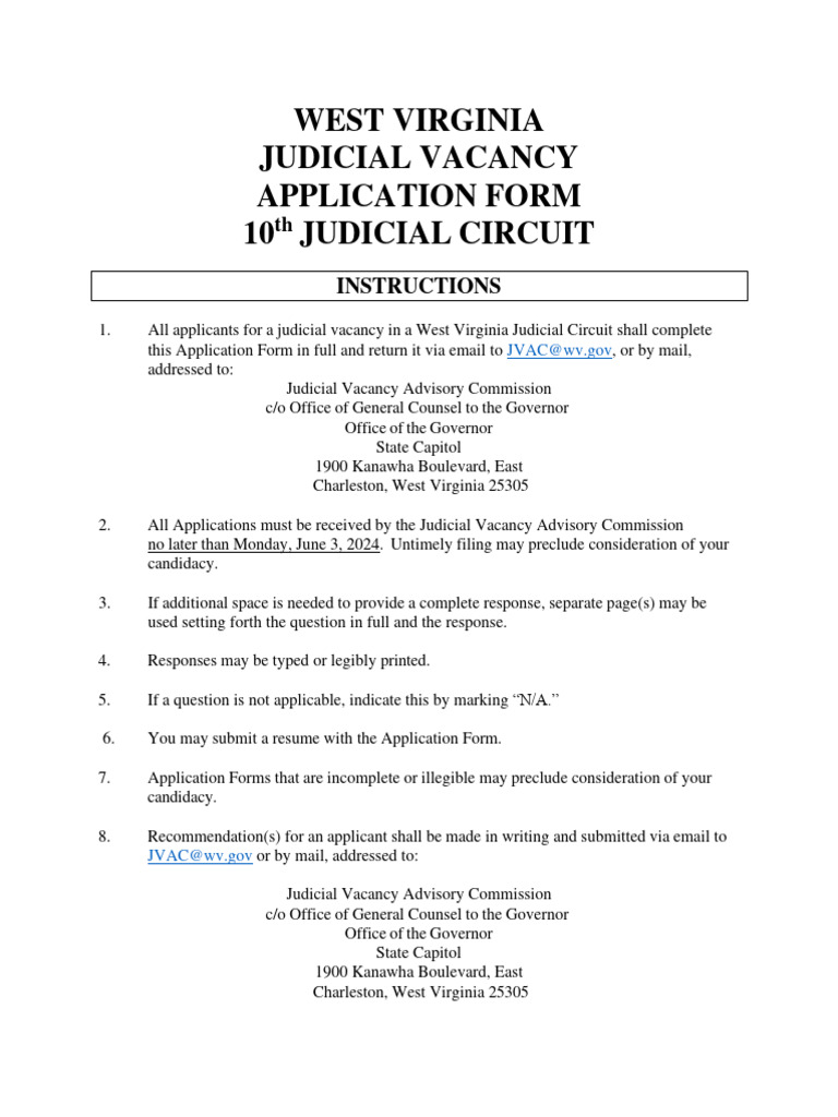 Jvac Application - 10th Judicial Circuit | Download Free PDF | Lawsuit ...