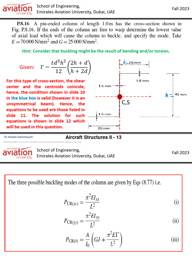 Aircraft Structures II Solutions | PDF | Bending | Structural Engineering