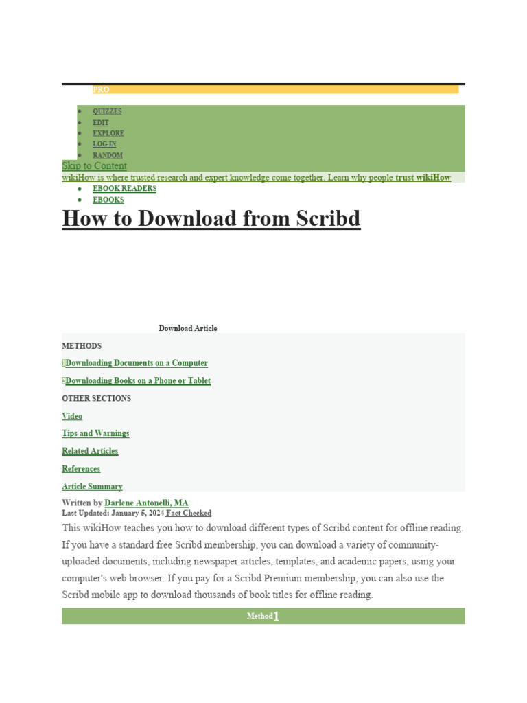 How To Download From Scribd | PDF | Scribd | Software