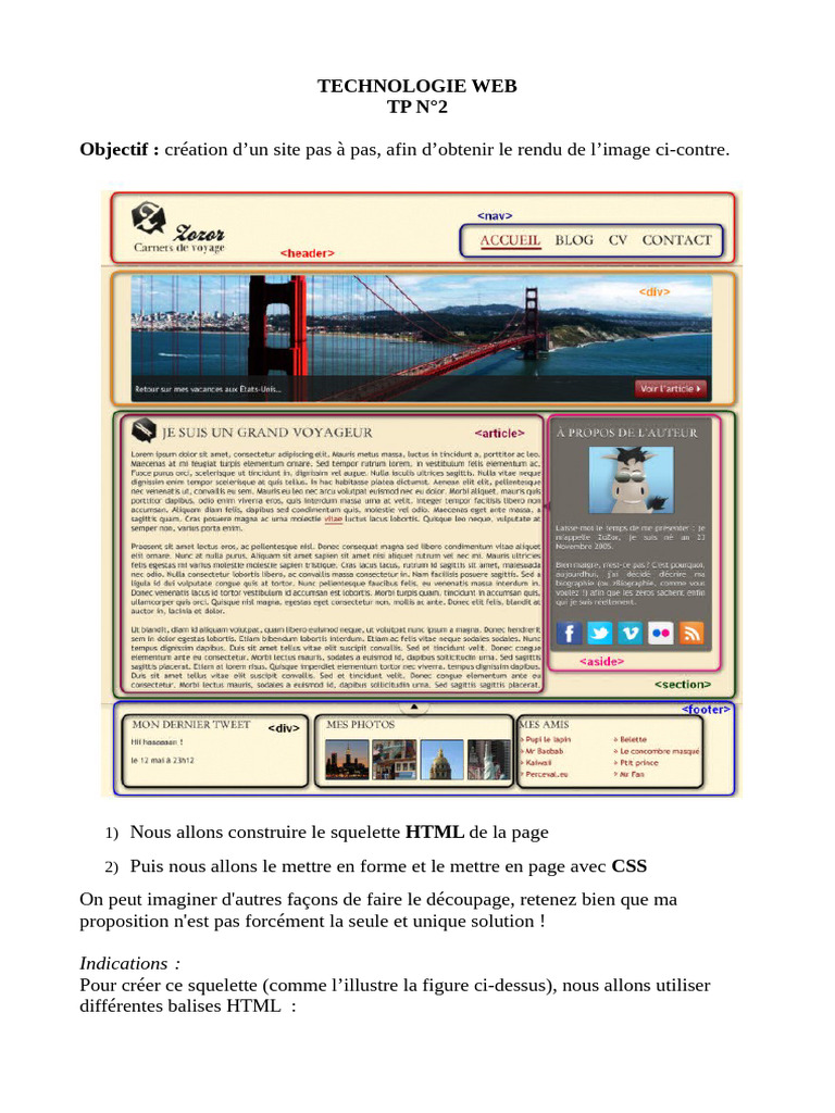 Tp2 Tech Web | PDF | Html | Internet
