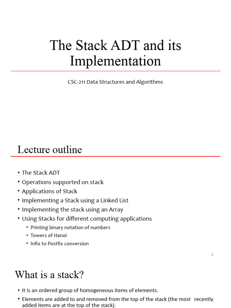 Week 5 Stack and Its Implementation | Download Free PDF | Computer Programming | Computing