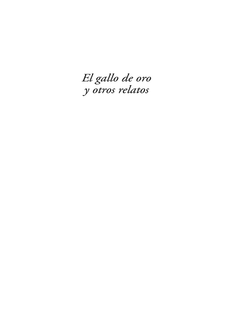 El Gallo de Oro y Otros Relatos | PDF