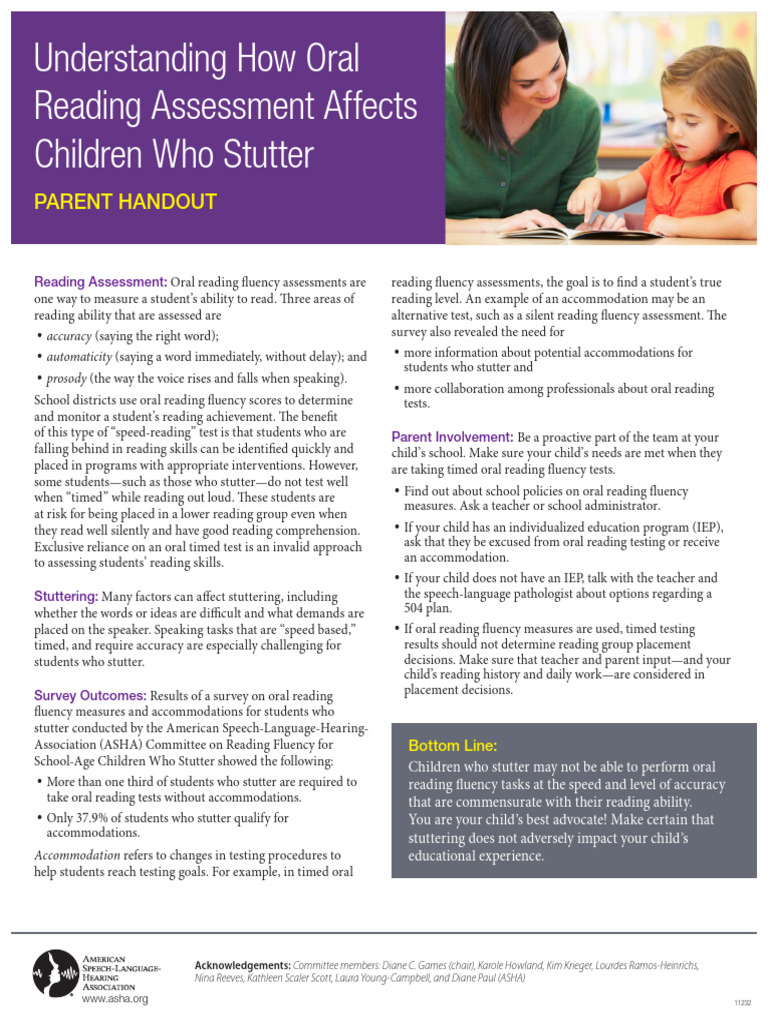 Reading Fluency Parents | PDF | Fluency | Individualized Education Program