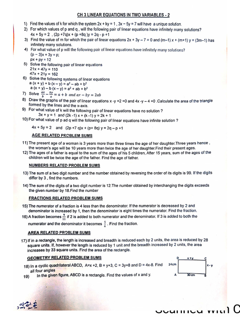 Math Worksheet CH 3 | PDF