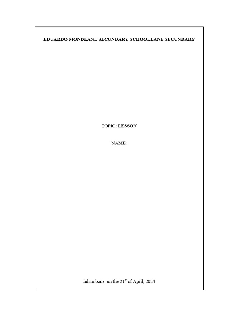 Massango Trabalho | Download Free PDF | Teachers | Learning