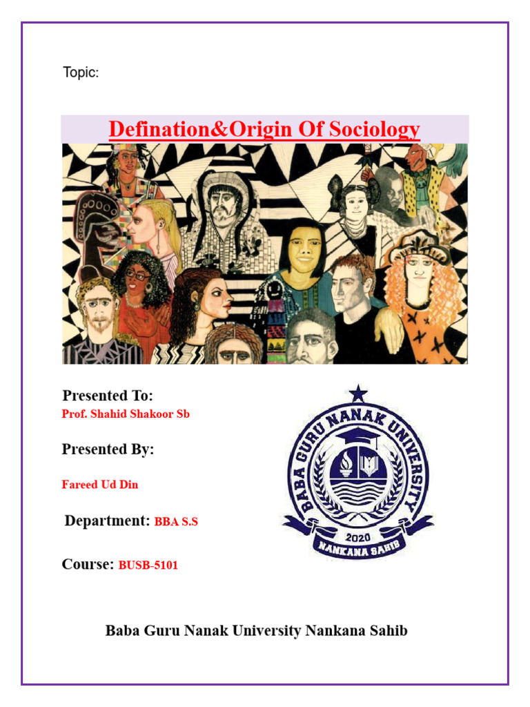 Origin of Sociology | PDF | Sociology | Social Sciences
