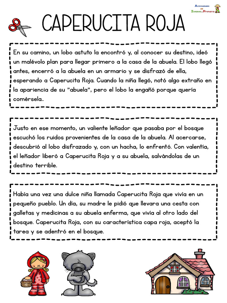 Ordenar Cuentos Tradicionales | PDF | Caperucita Roja | Derechos de autor