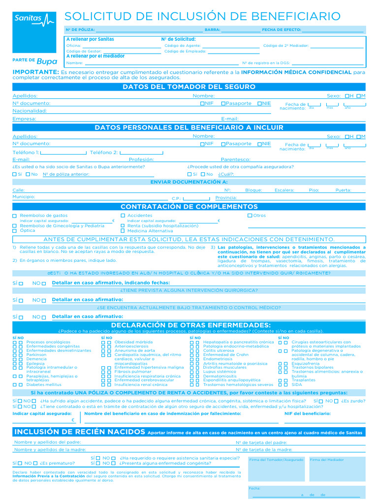 Inclusión de Beneficiario | PDF | Póliza de seguros | Seguro