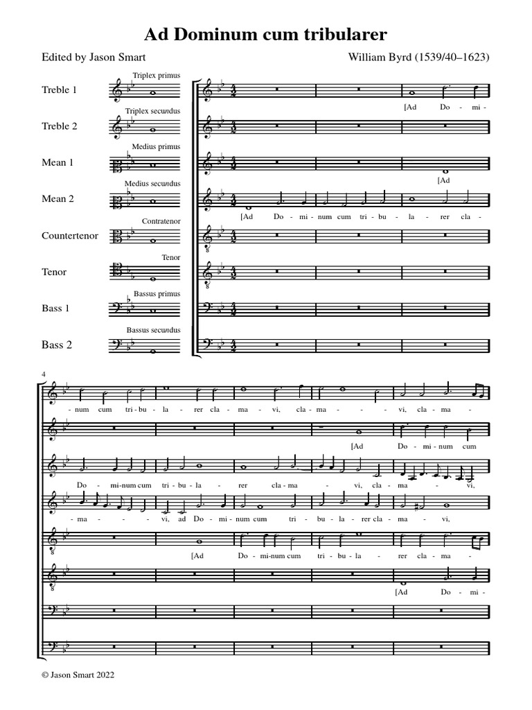 Byrd-Ad Dominum | PDF