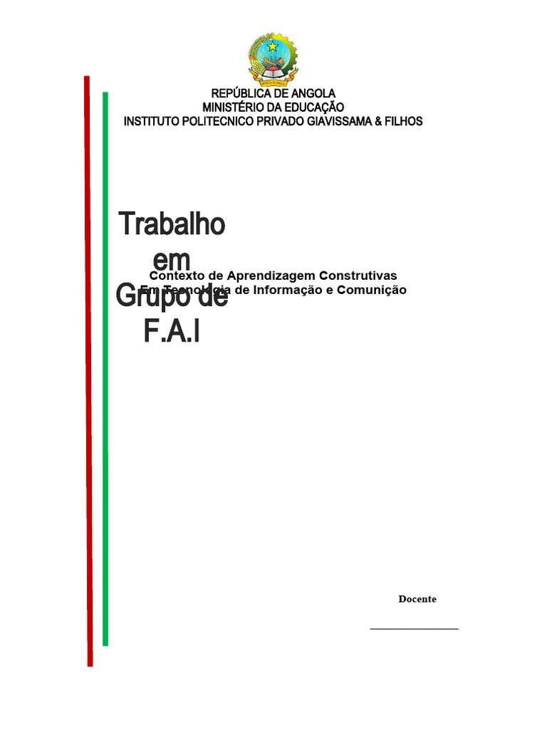 Trabalho de FAI | PDF | Tecnologia da Informação e Comunicação ...