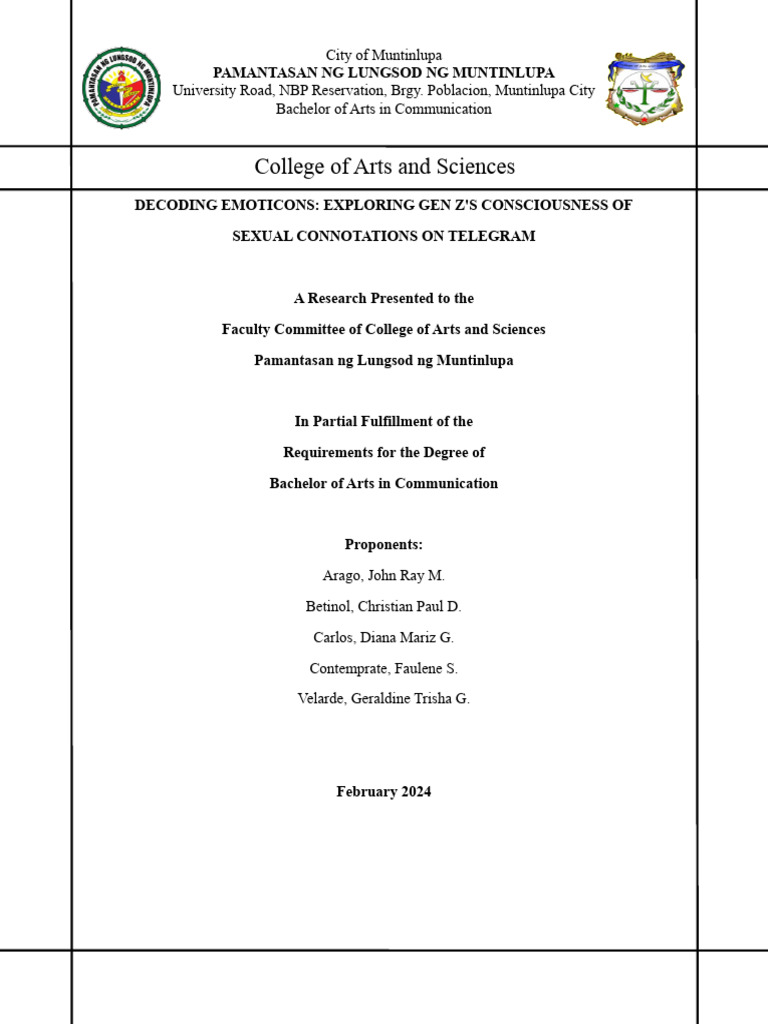 Decoding Emoticons Exploring Gen Zs Consciousness of Sexual ...