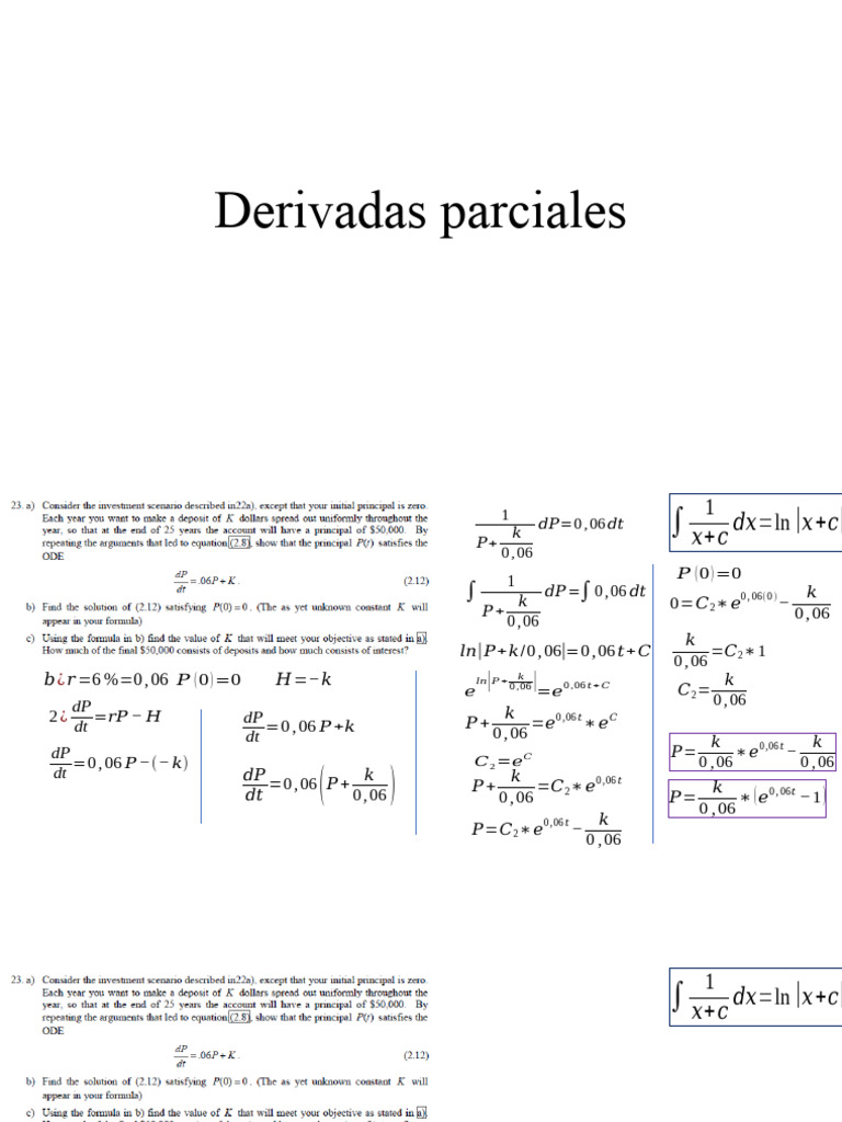 Derivadas Parciales | PDF