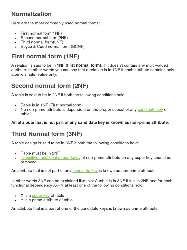 Normalization | PDF | Data Management | Databases