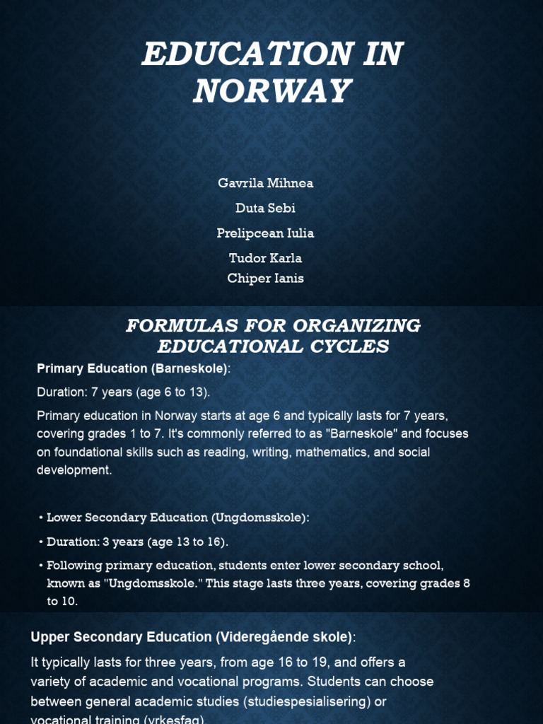 Education in Norway | PDF | Homework | Schools