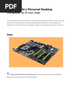 How To Assemble A Basic Desktop PC - 15 Steps - Instructables | PDF | Personal Computers ...