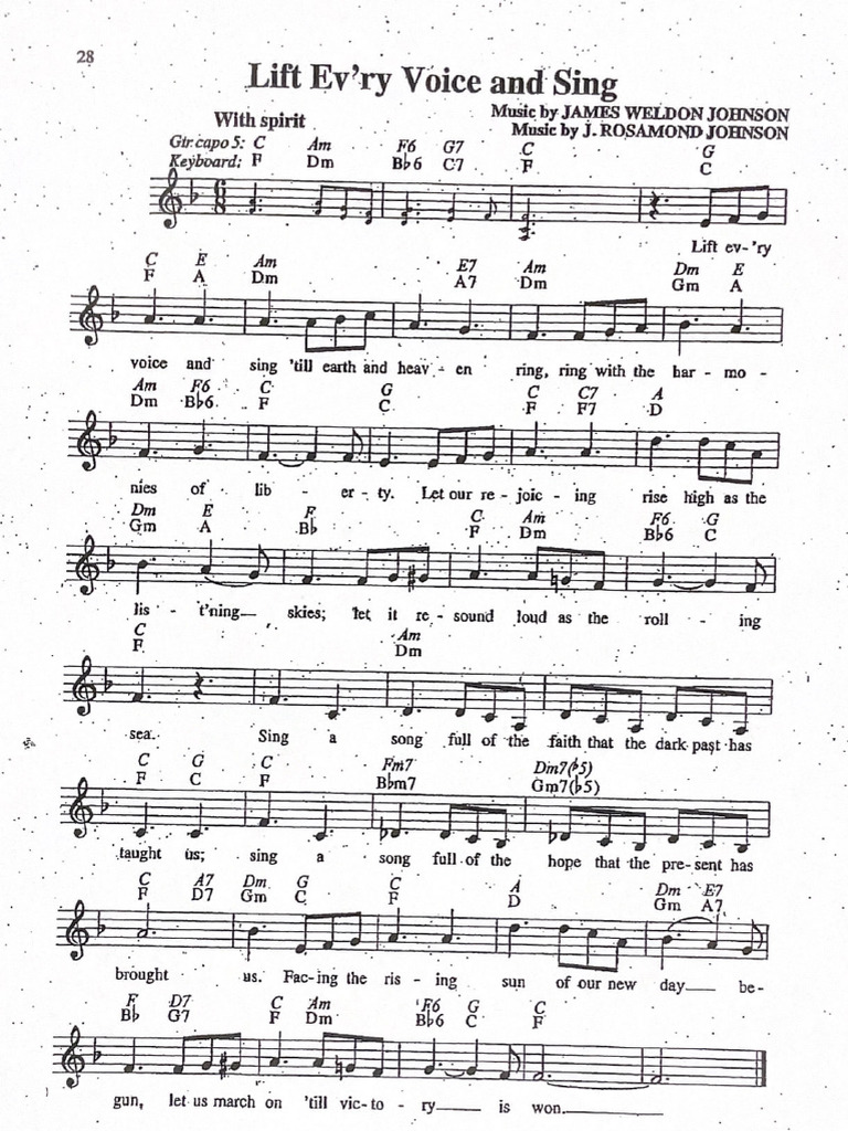 Lift Every Voice and Sing Worksheet | PDF