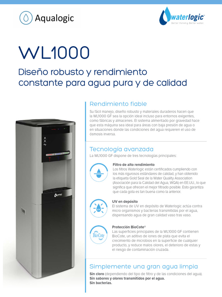 WL10000 - Ficha Técnica | Descargar gratis PDF | Agua | Ósmosis
