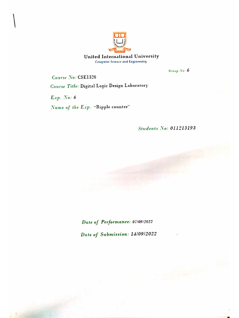 DLD Lab Report | PDF