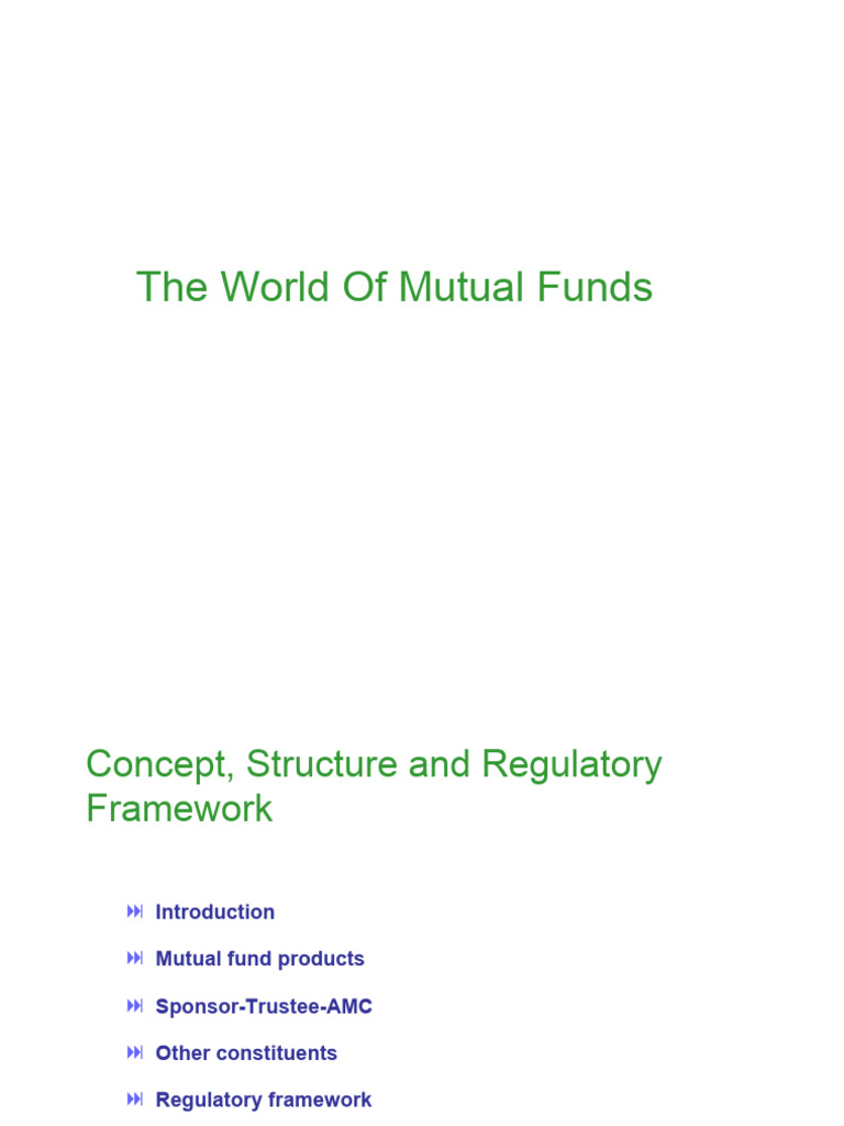 3-The world of Mutual Funds | PDF | Investment Fund | Mutual Funds