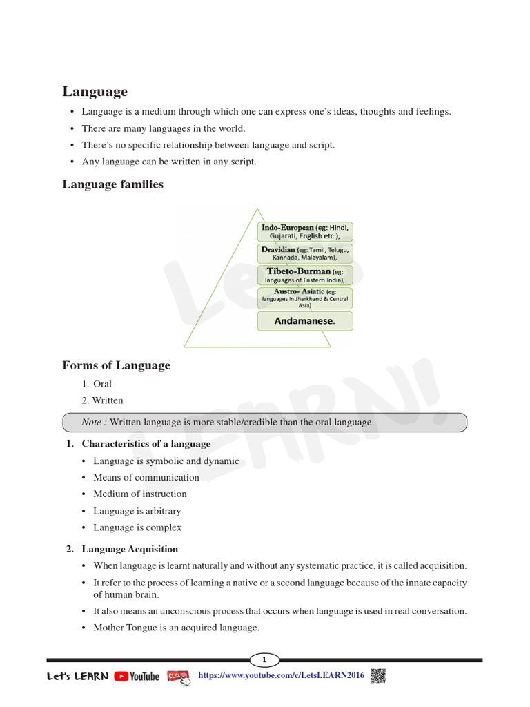 English Pedagogy Notes by Himanshi Singh | PDF | Language Acquisition ...