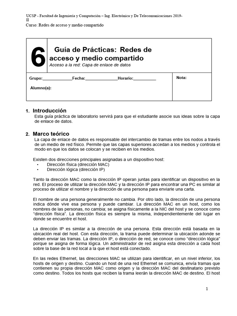 Avanse Lab 6 Redes | PDF | Red de computadoras | Protocolos de internet