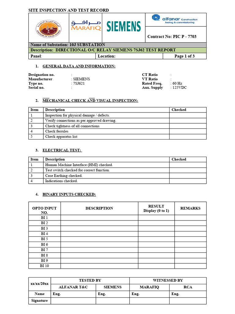 7SJ62 - Directional PH OC | PDF | Manufactured Goods | Computer Engineering