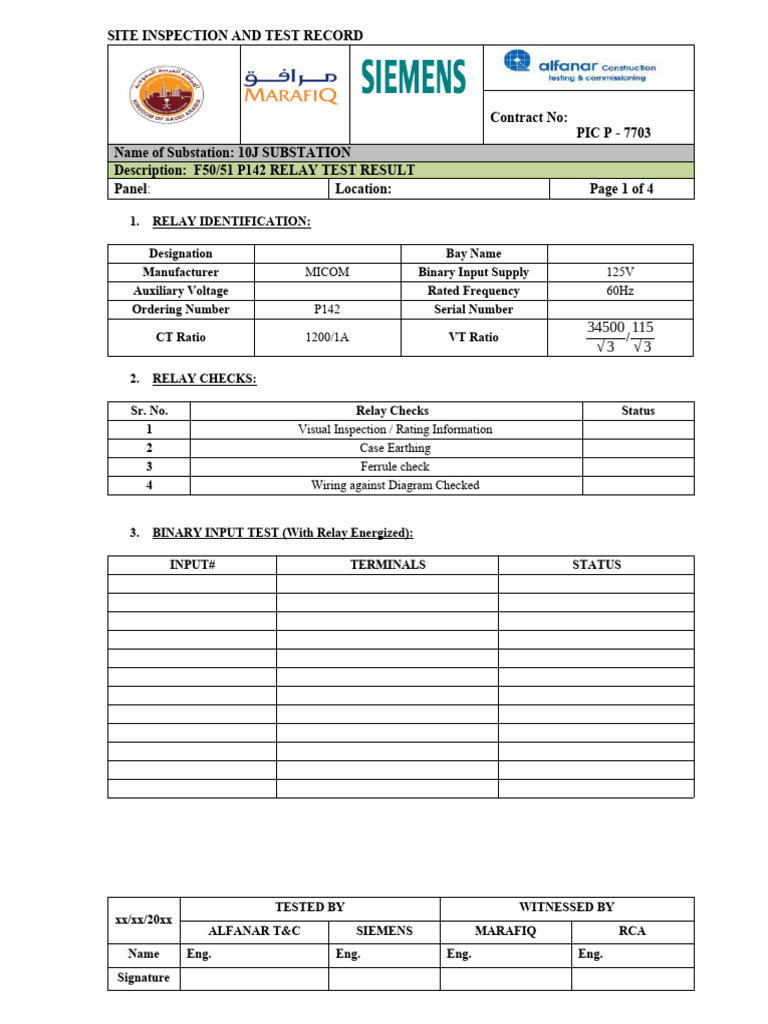 Micom P142 | PDF | Relay | Electrical Equipment