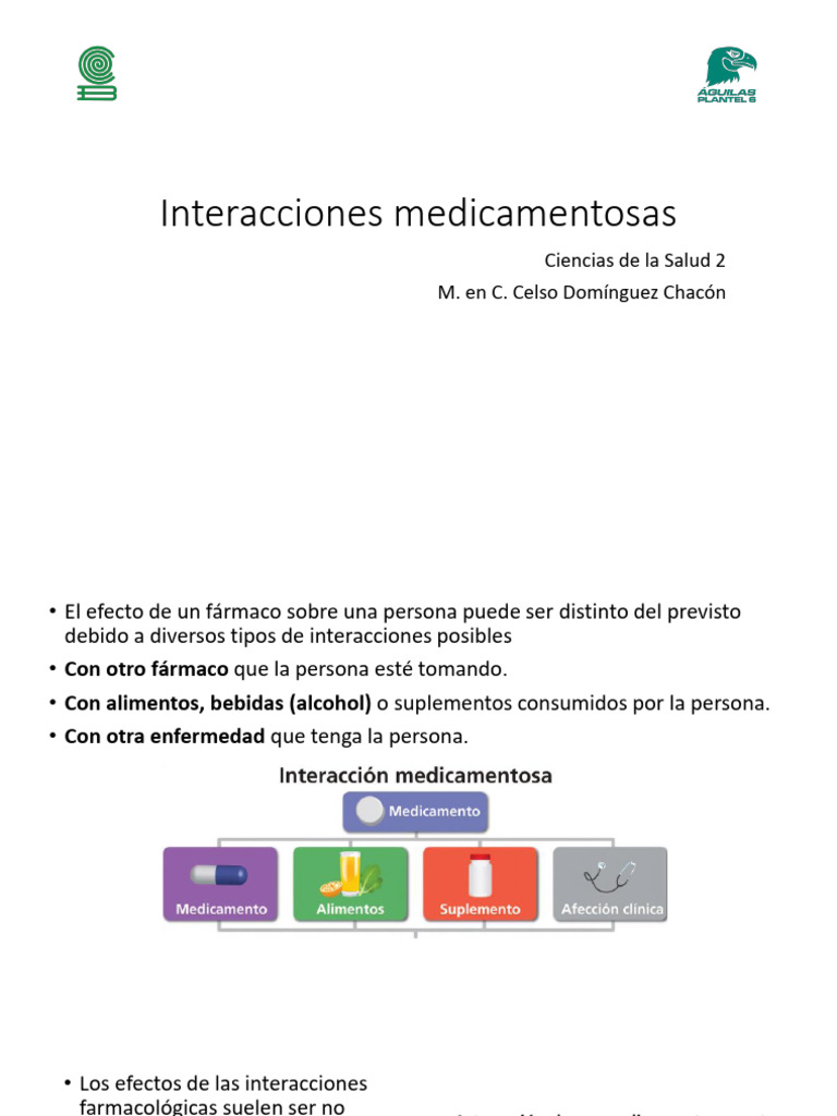 Interacciones Medicamentosas | PDF | Medicamentos con receta | Farmacología