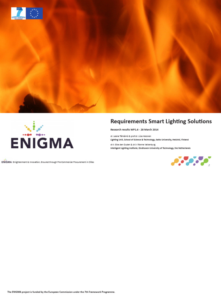 ENIGMA 1.6 Requirements For Smart Lighting Solutions | PDF | Sustainability | Infrastructure
