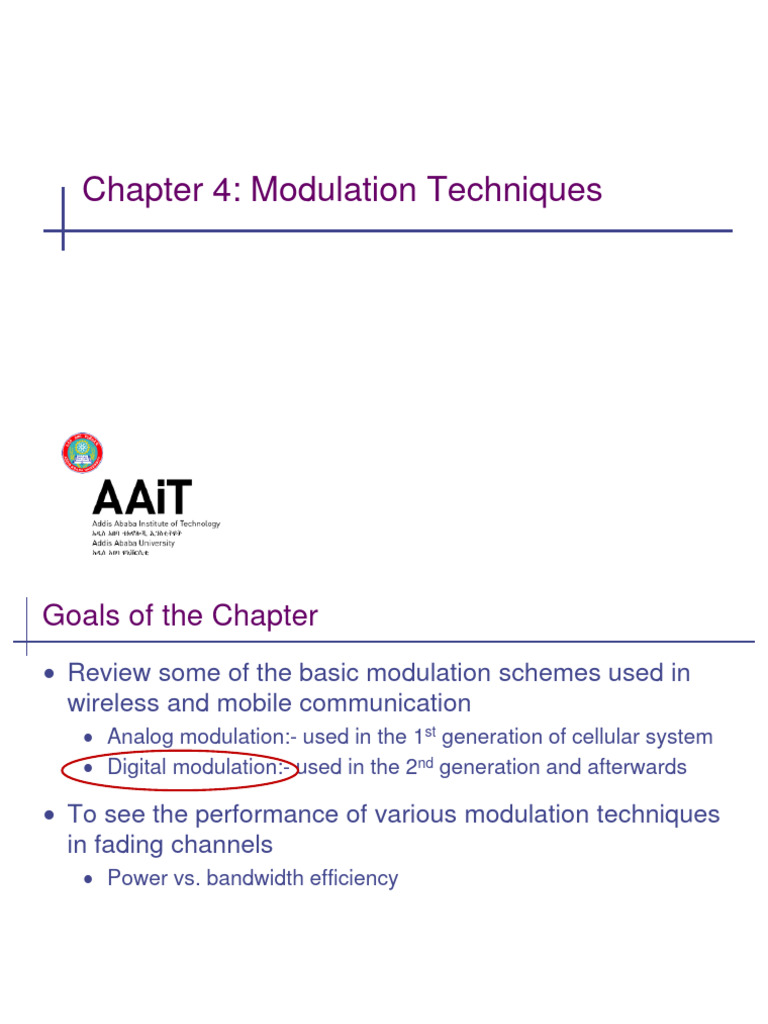 Chapter 4 Modulation Pdf Modulation Information And