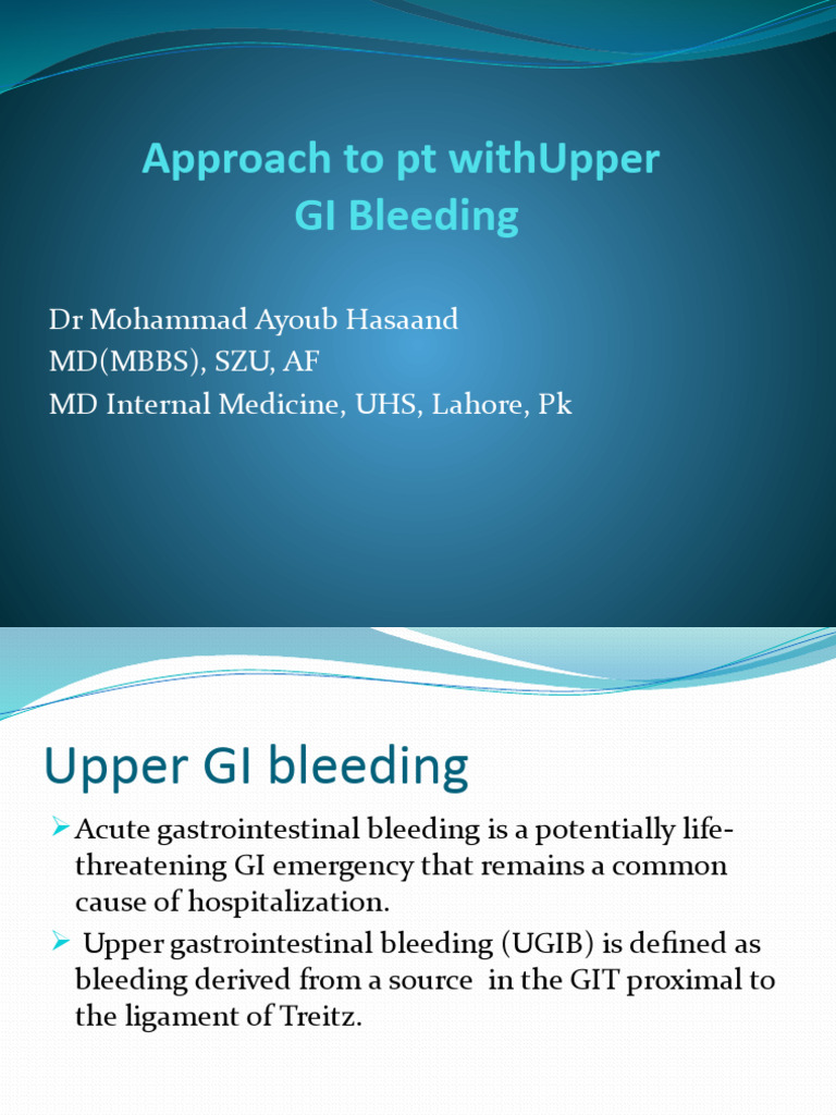 UGIB | PDF | Digestive Diseases | Medicine