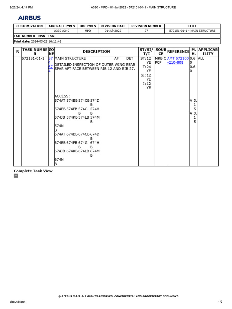 A330 - MPD Main Structure | Download Free PDF | Jet Aircraft | Aircraft Configurations