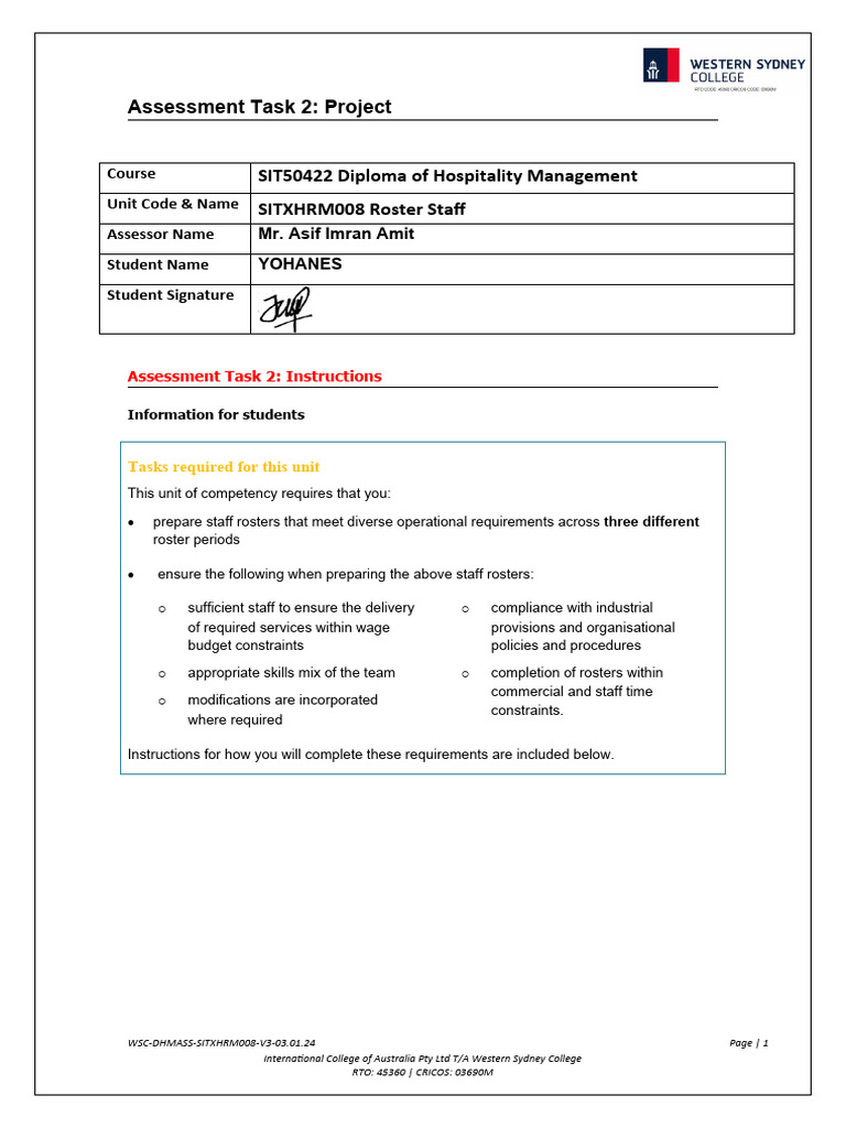 Assessment-Task-2 SITXHRM008 | PDF | Information