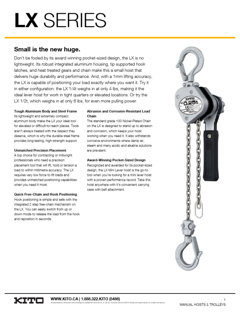 LX - Kito Canada | PDF | Corrosion | Belt (Mechanical)