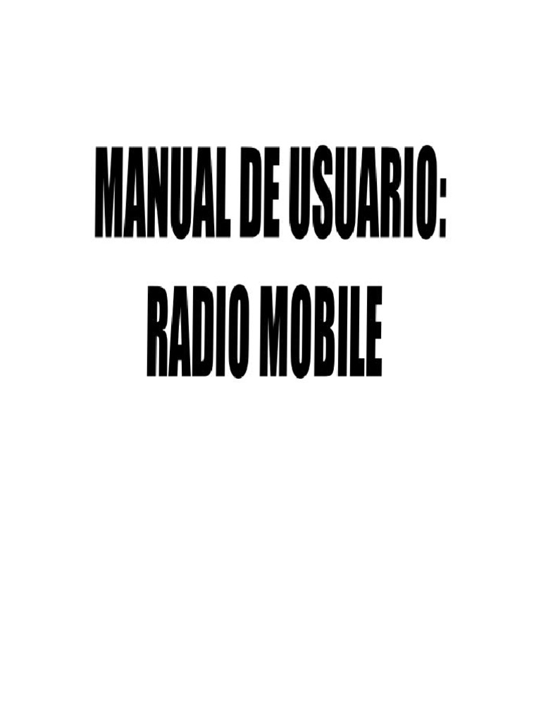 Manual de Usuario Programa Radio Mobile en Español 1 | PDF