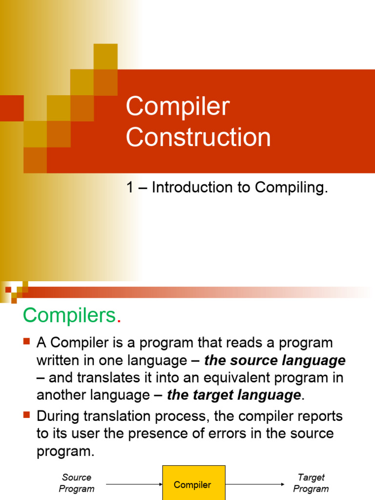 Lecture 1,2 Introduction | PDF | Compiler | Programming Language Lecture 1,2 Introduction | PDF | Compiler | Programming Language
