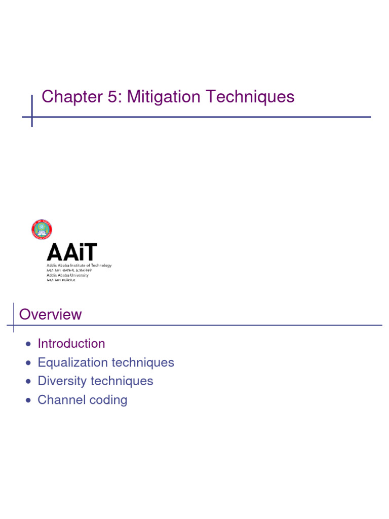 Chapter 5 Mitigation | PDF | Mimo | Error Detection And Correction